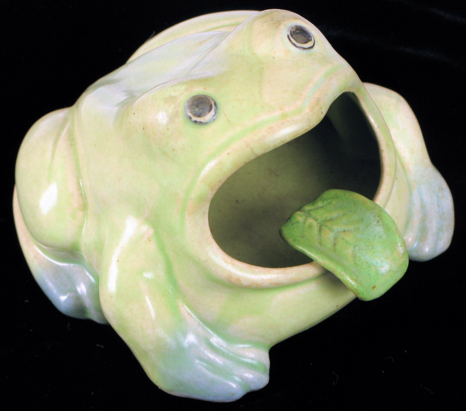 ANTIQUE MADE IN OCCUPIED JAPAN BEAUTIFUL OPEN MOUTH FROG ASHTRAY ...