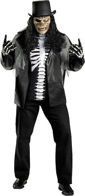 Cryptic Rocker Plus Size Adult Costume Skull Slash XXL 50-52 | eBay