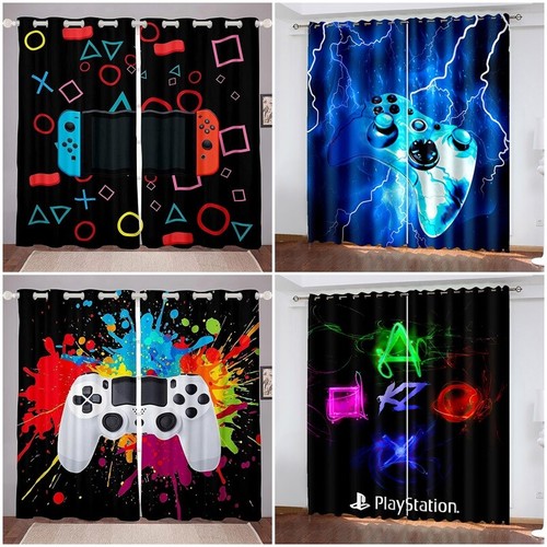Playstation Game Controller Gamepad Room Window Curtain Ring Top Eyelet ...