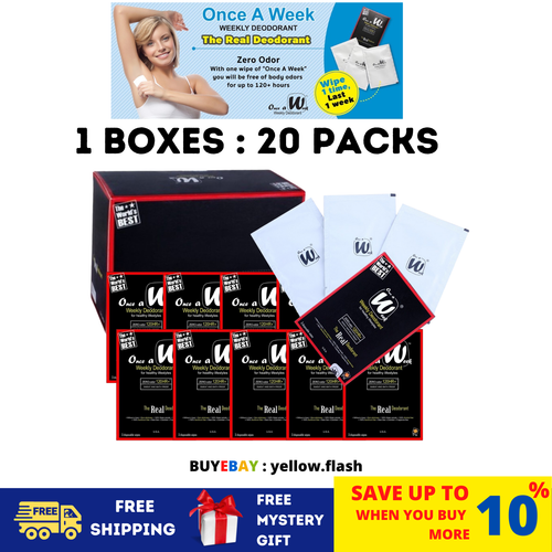 20Pack ONCE A WEEK Disposable Wipes Deodorant Heal Body Underarm Zero ...