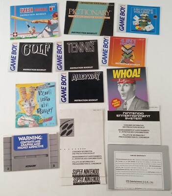 Nintendo Power NES/SNES/Gameboy Manuals Literature Lot | eBay