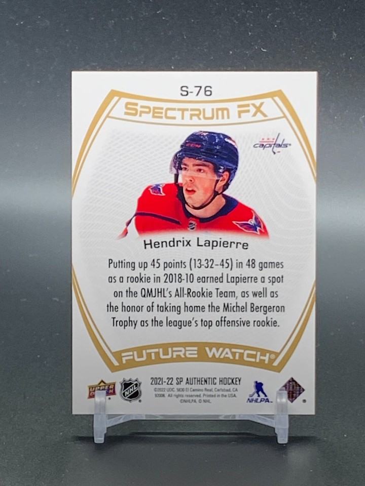 2021-22 SP Authentic Spectrum FX Future Watch Gold #S-76 HENDRIX ...