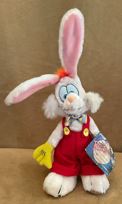 Vintage 14" Roger Rabbit plush Applause Disney stuffed animal with tag ...