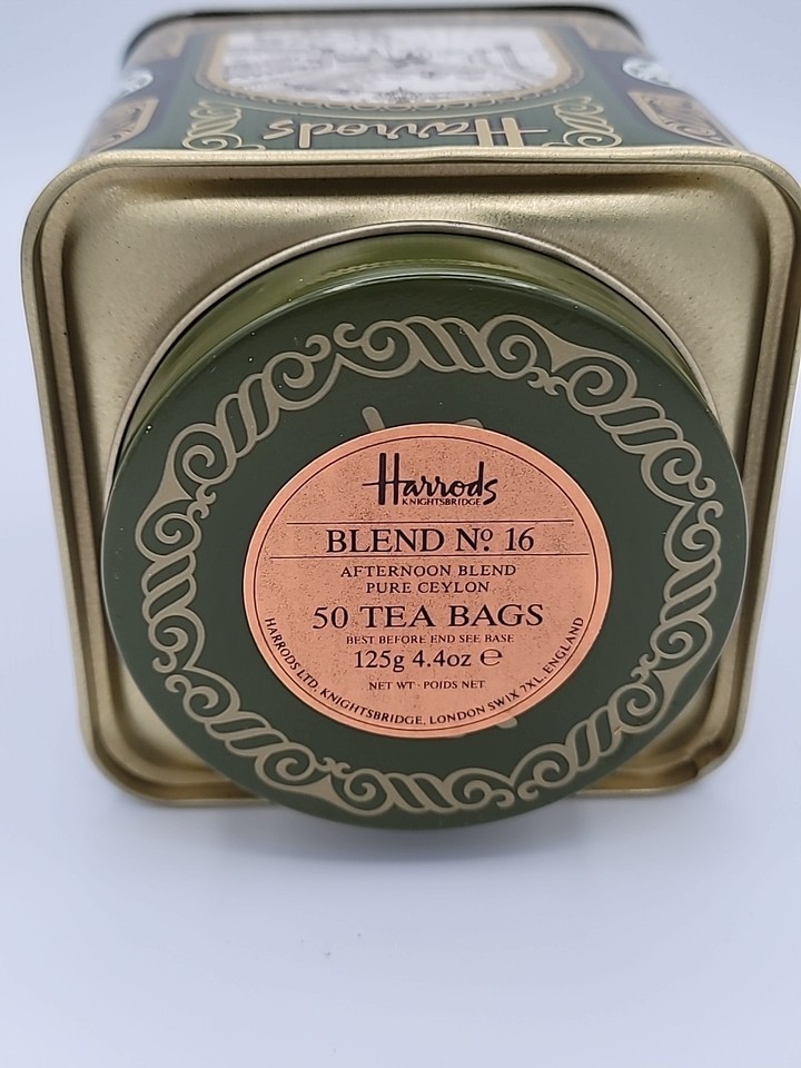 Vintage Harrods Knightsbridge Empty Tea Bag Tin, Metal Container Blend ...