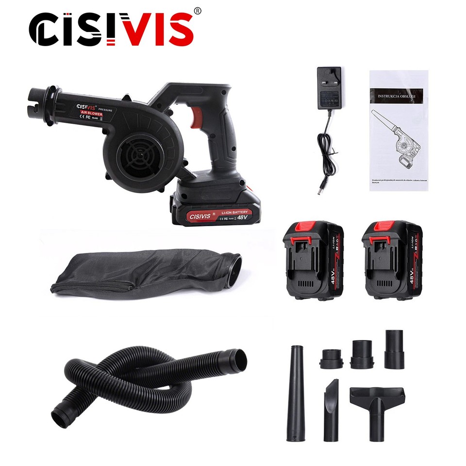 Cordless Leaf Blower 2in1 Leaf Blower & Suction Vacuum with 1/2Battery ...
