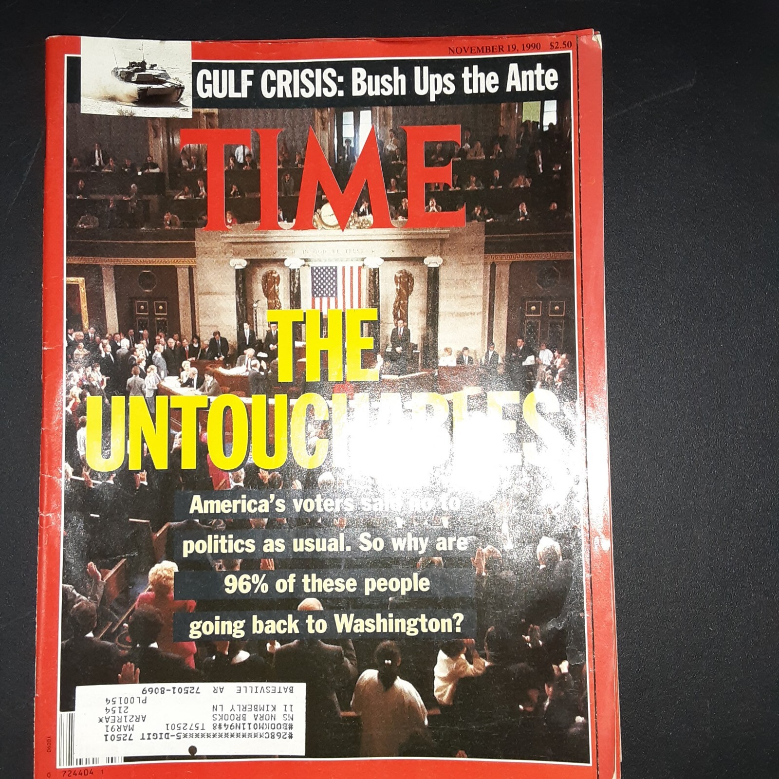 Vintage TIME Magazine Lot 1990 Nov/Dec Gulf Crisis Pele Untouchables ...
