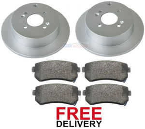 FOR KIA RIO MK2 1.4 1.5 CRDi 1.6 SPORT (2005-2011) REAR BRAKE DISCS ...