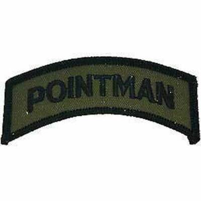 ARMY POINTMAN OD SUBDUED SHOULDER ROCKER TAB EMBROIDERED MILITARY PATCH ...