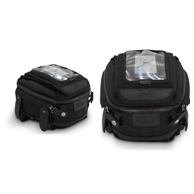 New Burly Brand Motorcycle Tank Tail Luggage Bag Black Leather | eBay