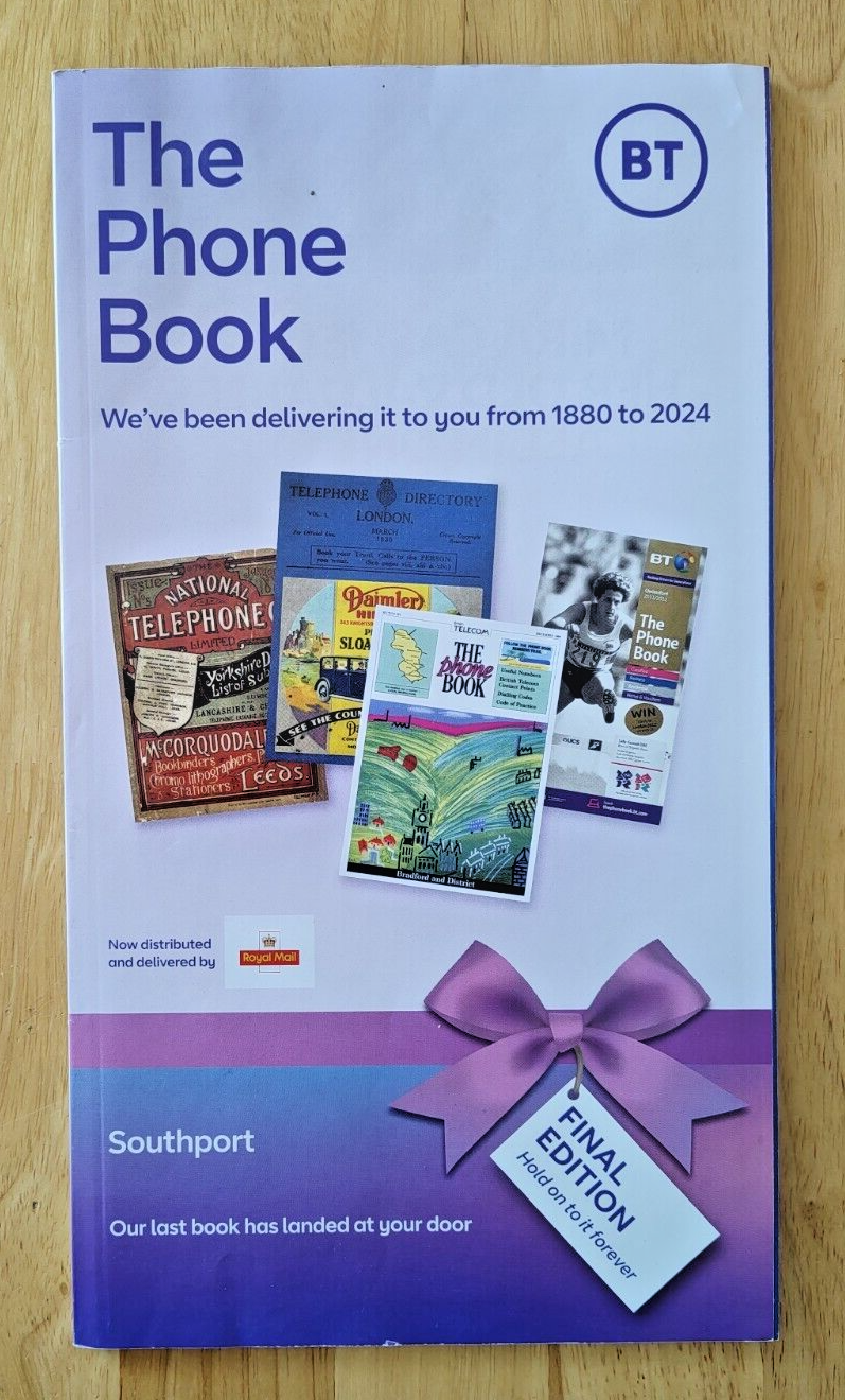 BT Phone Book Directory, SOUTHPORT, 2024 Final Edition, Collectable ...