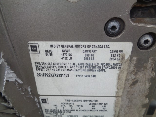 1997-2002 Chevrolet Camaro Body Control Unit Module BCM OEM 09353681 ...