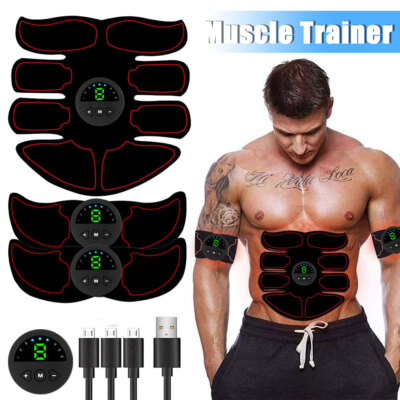 Electric Muscle Toner Machine ABS Toning Belt Simulation Fat Burner ...