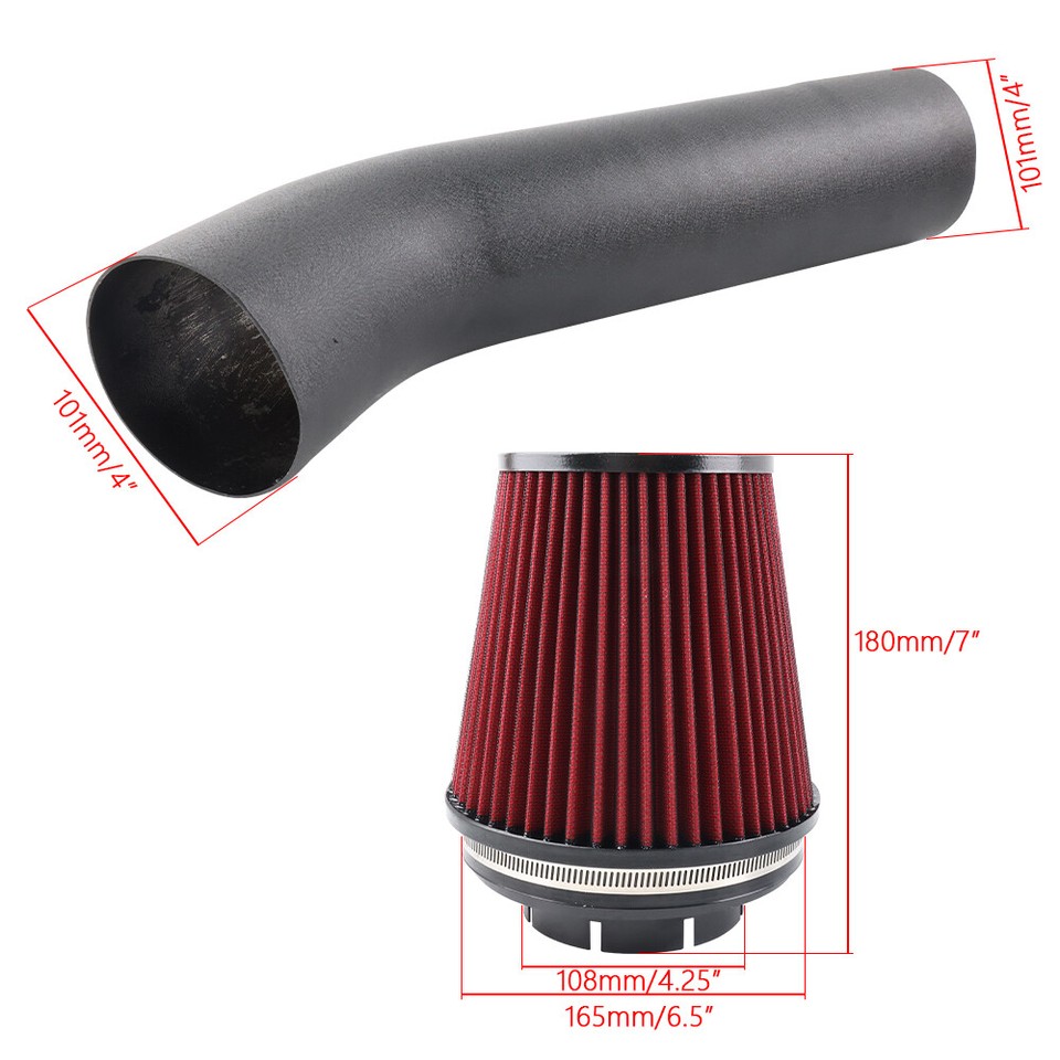 4" LS Swap Cold Air Intake Kit w/ Filter for LS1 LS2 LS3 LQ4 LQ9 4.8 5. ...