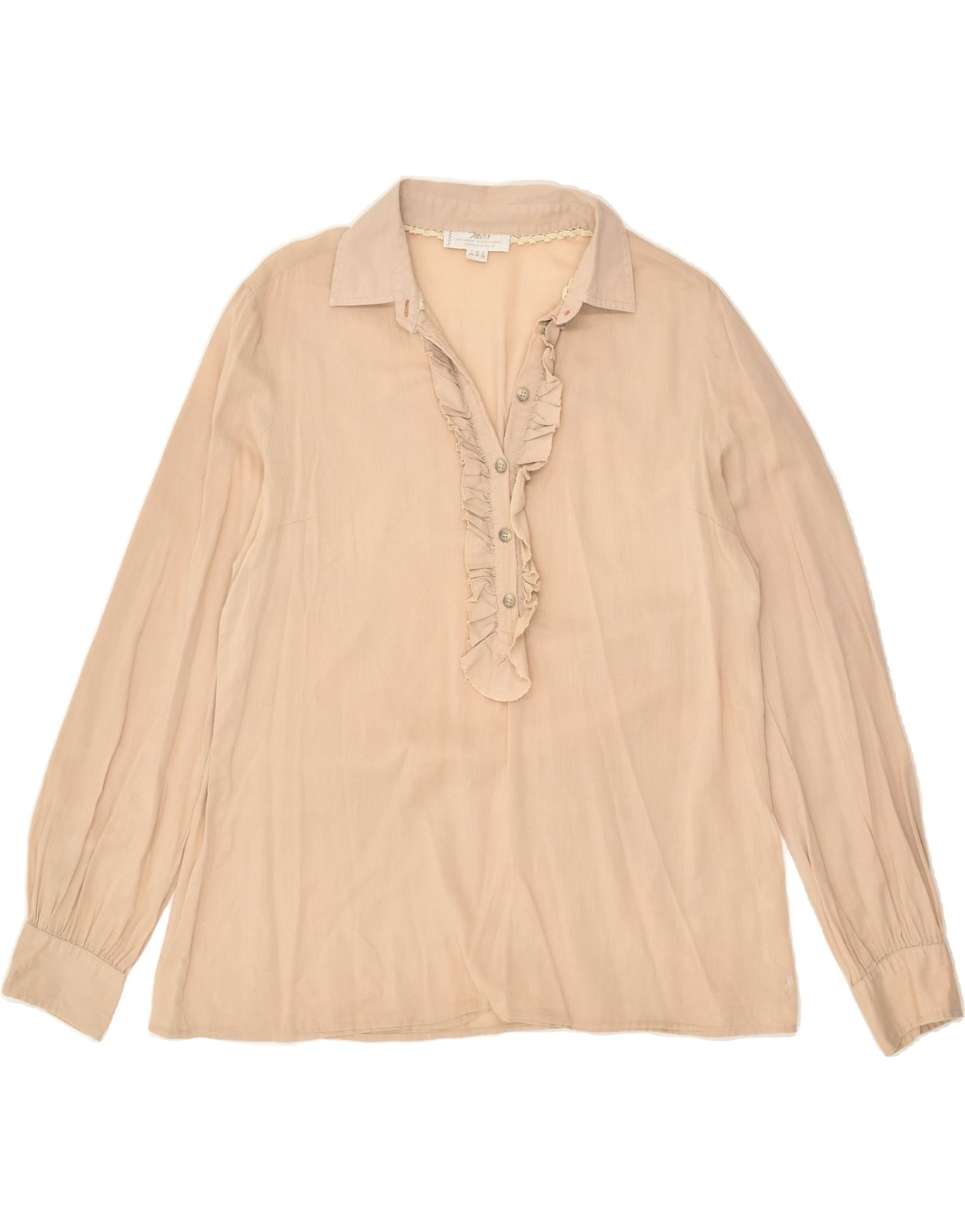 MARLBORO CLASSICS Womens Ruffle Front Pullover Shirt … - Gem