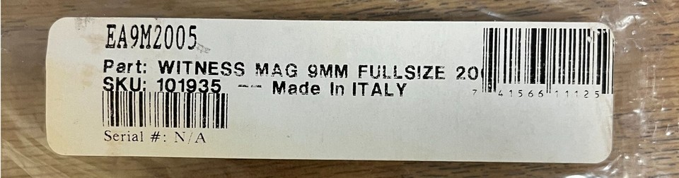 Tanfoglio Witness 9mm Full Size Mag 101935 *NOT for Witness Polymer* | eBay