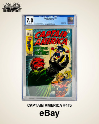 Captain America #115 Marvel Comics July 1969 Red Skull CGC 7.0 | eBay