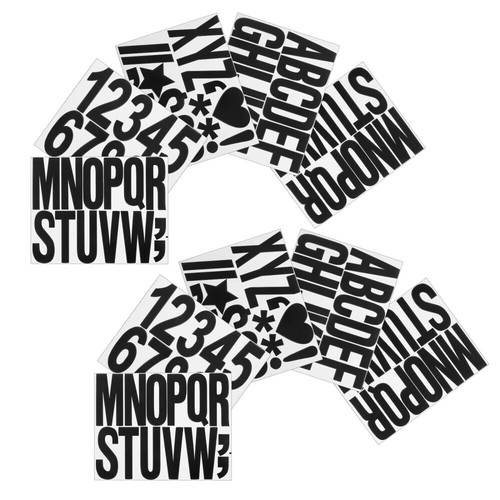 12 Sheets Alphanumeric Stickers Number Decal Car and Decals Address for ...