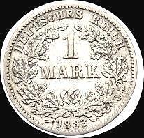 Germany Empire 1883-F 1 mark #4540 ONLY 148,000 MINTED | eBay