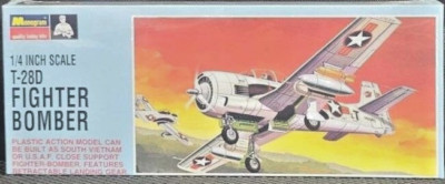 1994 Monogram USAF T-28D Fighter Bomber Model Airplane Kit - 1/48th ...