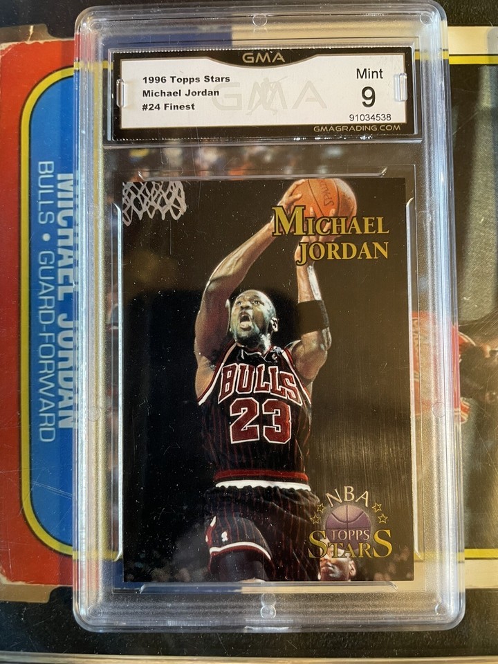 MICHAEL JORDAN 1996 TOPPS NBA STARS FINEST PSA 10 GEM MINT WCG FLEER 86 ...