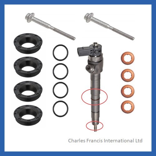 For Audi A3 A4 A5 A6 Q2 Q3 Q5 TT 2.0 TDI Injector Seal kit + Retainers ...