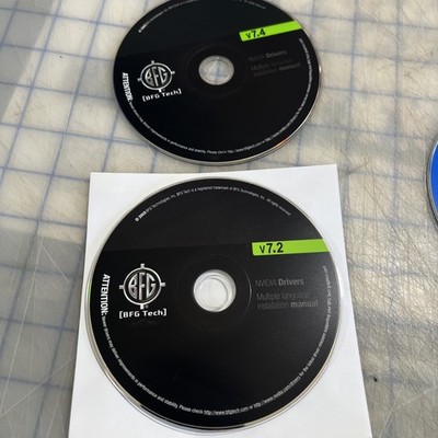 NVIDIA Drivers v7.2 & v7.4 installation manual CD BFG Tech 2009 | eBay