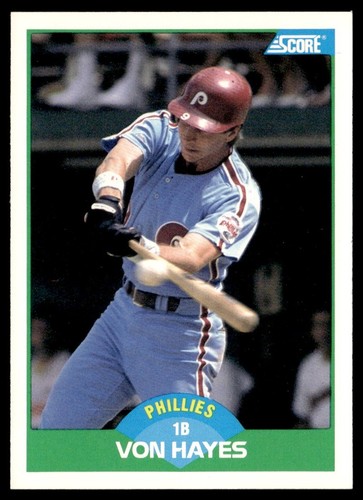 1989 Score Von Hayes Philadelphia Phillies #38 | eBay