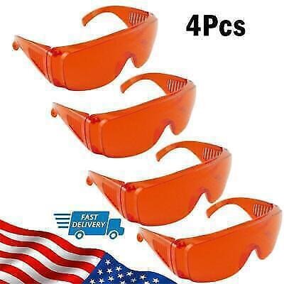 Dental Red Goggle Glasses Eye 4Pcs Lab Safety Curing Light Whitening | eBay