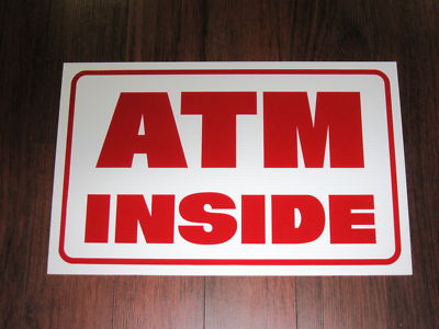General Business Sign: ATM INSIDE | eBay