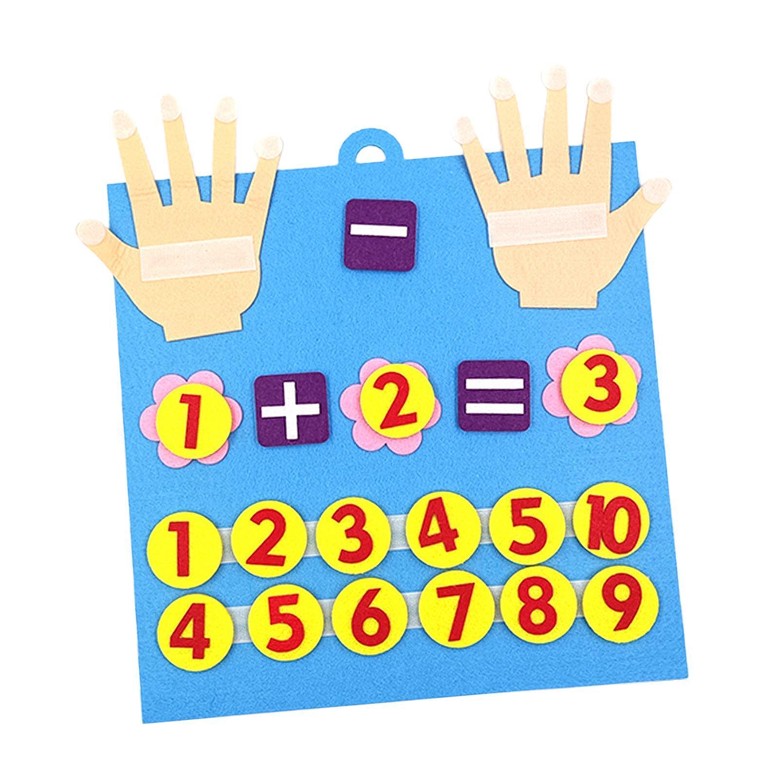 Felt Hand Number Math Toy Early Education Toys Manipulatives Travel ...
