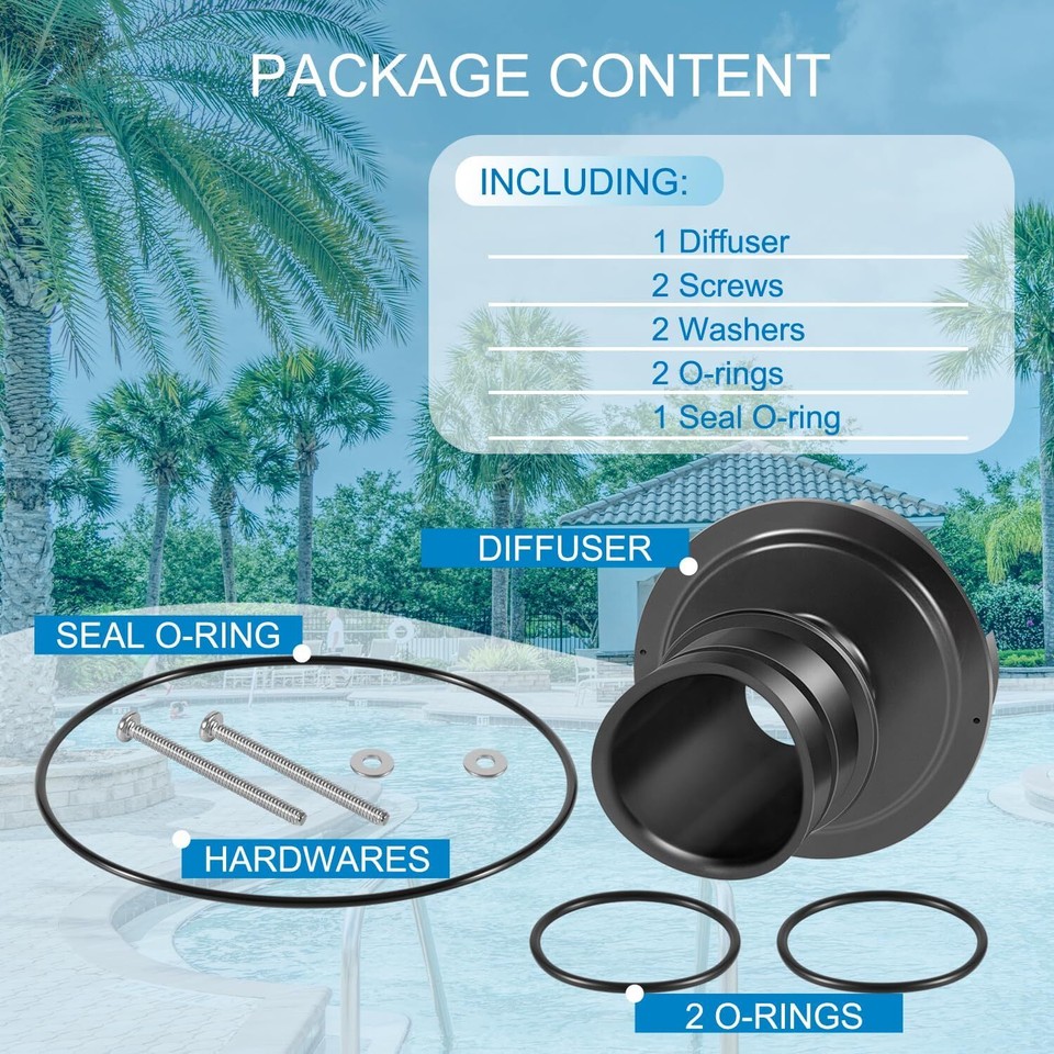 R0445400 Diffuser with O-Ring & Hardware for Zodiac Jandy ePump ...