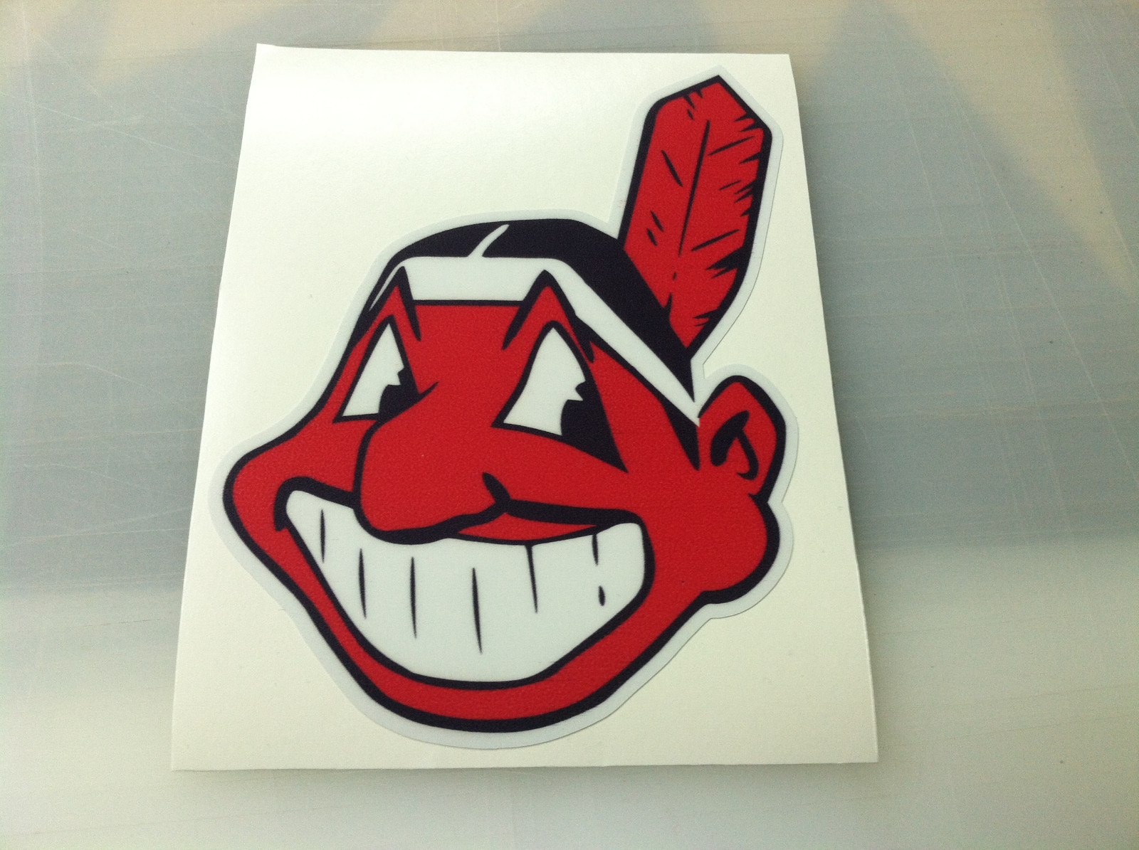 CHIEF WAHOO STICKER DECALS MANCAVE 8" | eBay