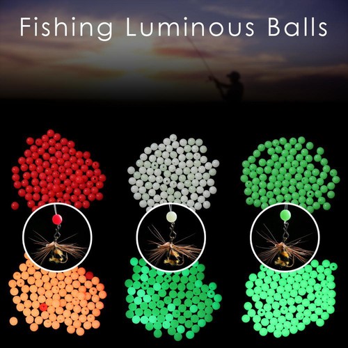 Hot Plastic Night Glowing Balls Fishing Floats Beads Luminous Light ...