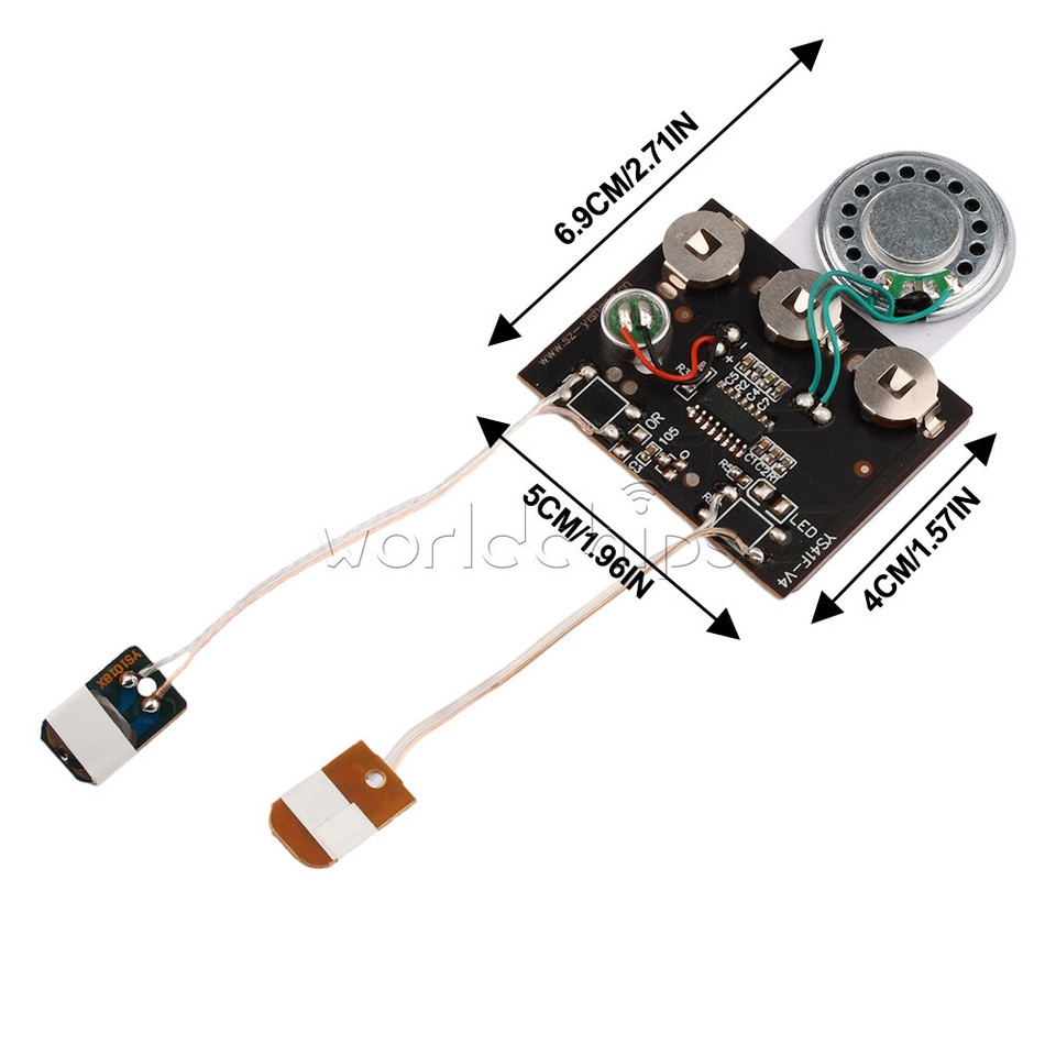 30s DIY Card Recordable Voice Chip Music Box Sound Module Musical Board ...