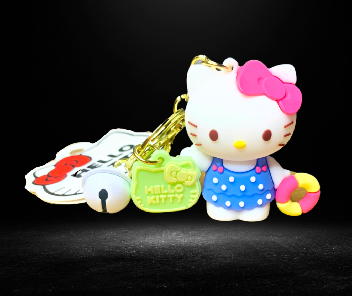 Sanrio HELLO KITTY Signature Keychain, SUMMER SWIM Mascot Figure ...