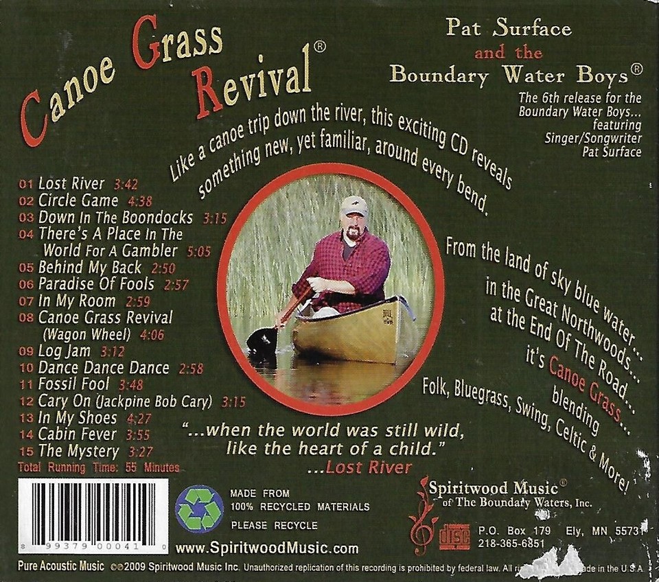 Canoe Grass Revival by Pat Surface and the Boundary Water Boys (CD ...