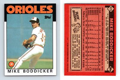 Mike Boddicker - Orioles #575 Topps 1986 Baseball Trading Card | eBay