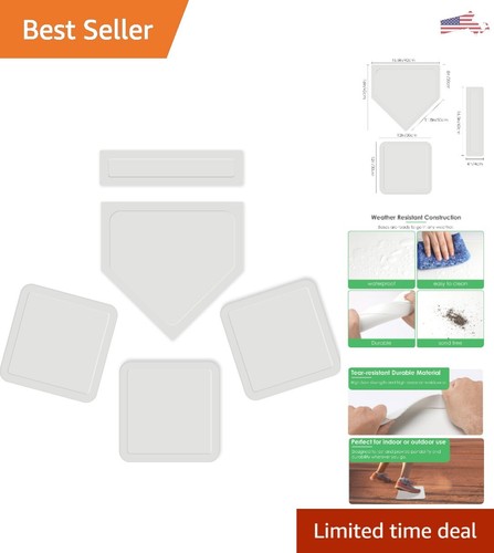 Premium Durable Baseball Bases Set: 5-Piece Rubber Base Set for Kids ...
