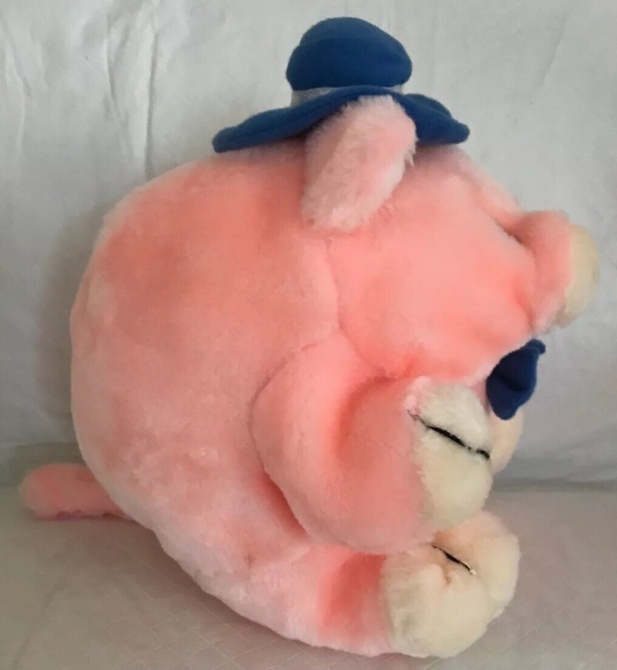 Goffa International Pink Pig Plush Lovey 10” Stuffed Animal Toy Blue ...