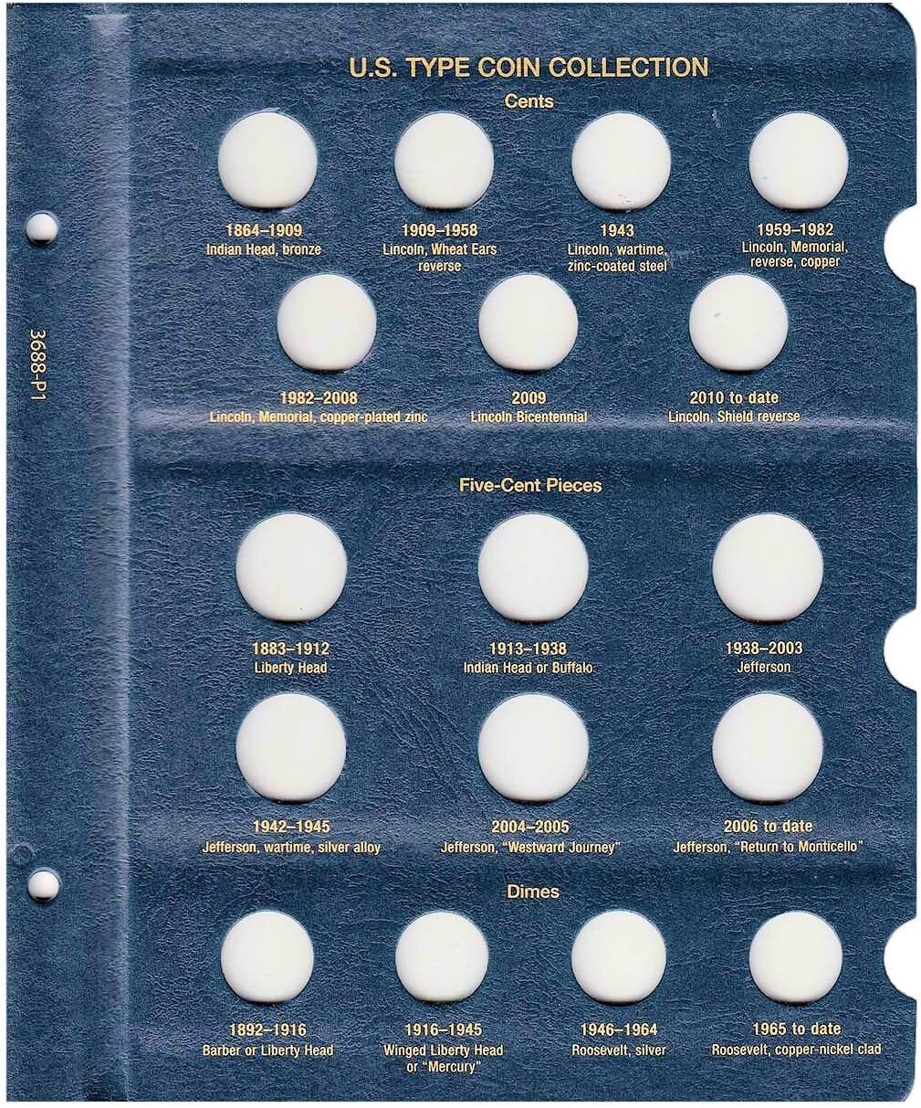 Whitman U.S. Type Coin Collection Album for 20th & 21st Centuries ...