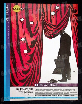 100 Bullets DC Vertigo Comics 2008 Trade Print Magazine Ad Poster ...