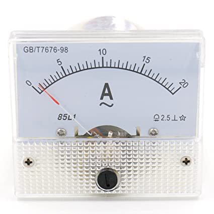 85L1-20A Rectangle Panel Mounted Current Meter Ammeter Tester AC 0-20A ...