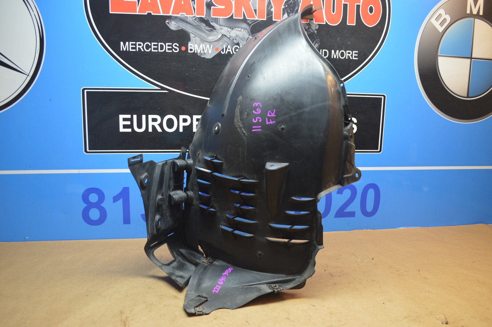 2011 W221 MERCEDES BENZ S63 AMG FRONT PASSENGER SIDE FENDER LINER ...