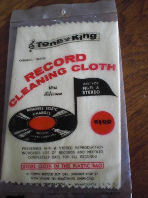 Vintage Tone King LP Record Cleaning Cloth New Sealed Hifi New Old ...