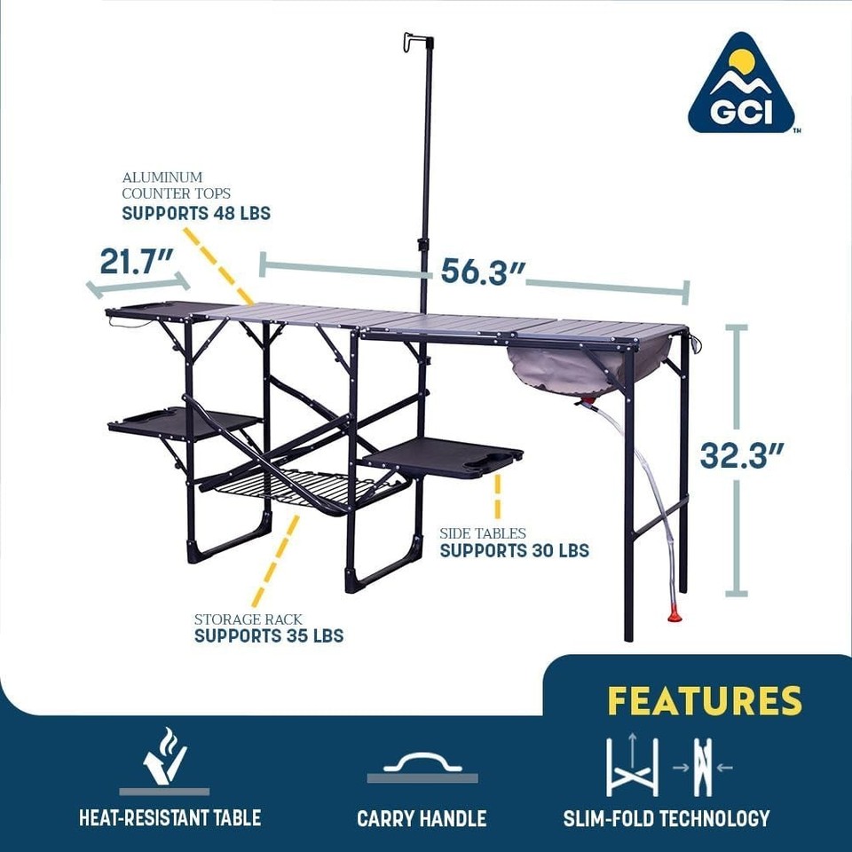 Ultimate Master Cook Station: Lightweight Folding Table for All Outdoor ...