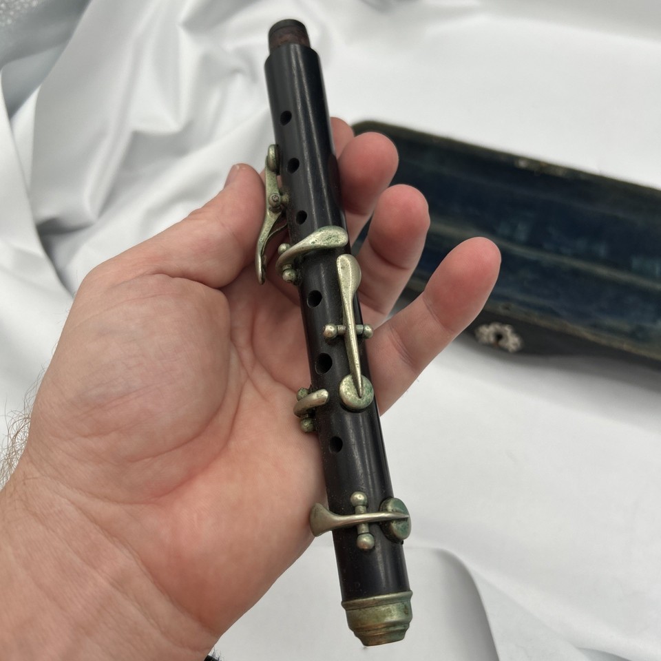 Antique Flute And Case (only half of Flute) See Photos. | eBay