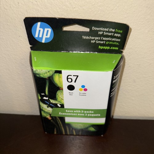 New Genuine HP 67 Black & Tricolor Ink Cartridges 3YP29AN OEM EXP OCT ...