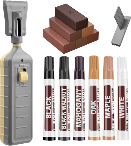 Laminate Floor Repair Kit, 6 Color Linoleum Repair Hard Wax Touch up ...
