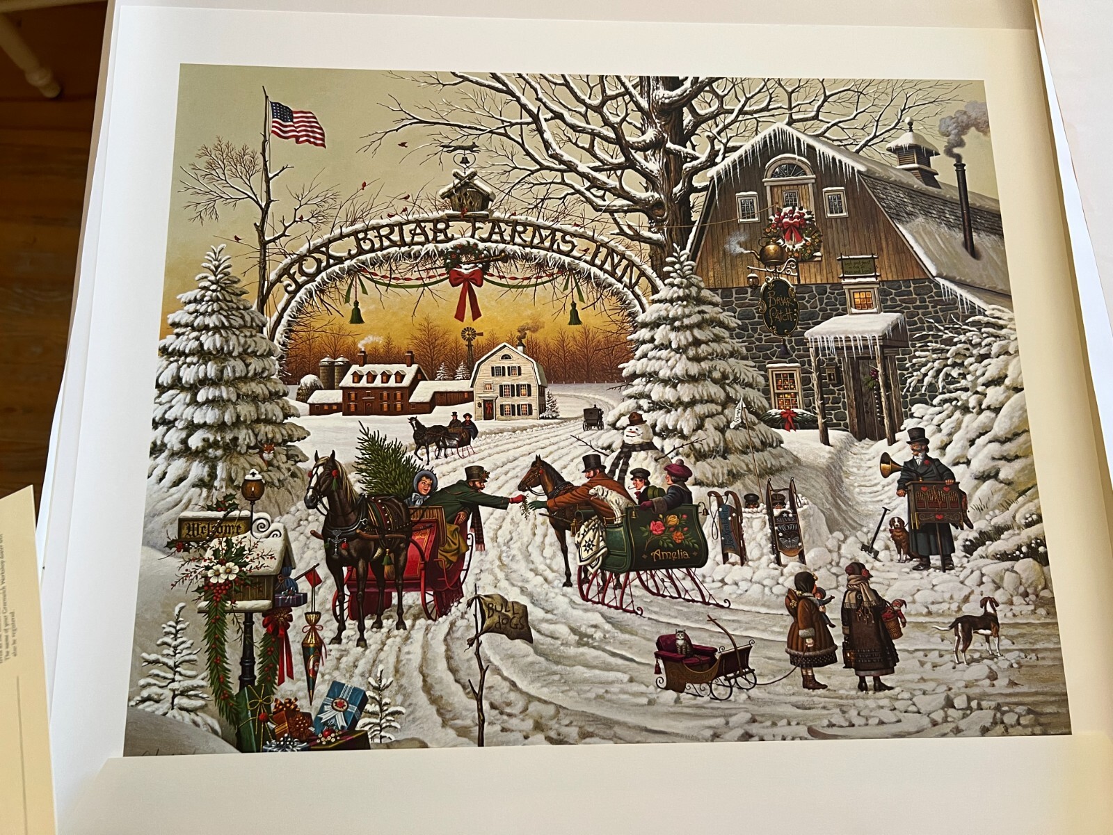 Charles Wysocki Print " Christmas Greeting " AUTOGRAPHED SIGNED ...