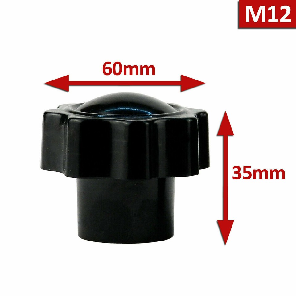 M6 to M12 Knob Female Thread Plastic Star Clamping Nut Knob Screw ...